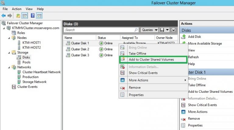 How to create Microsoft HyperV cluster - Creative People | Quality IT ...